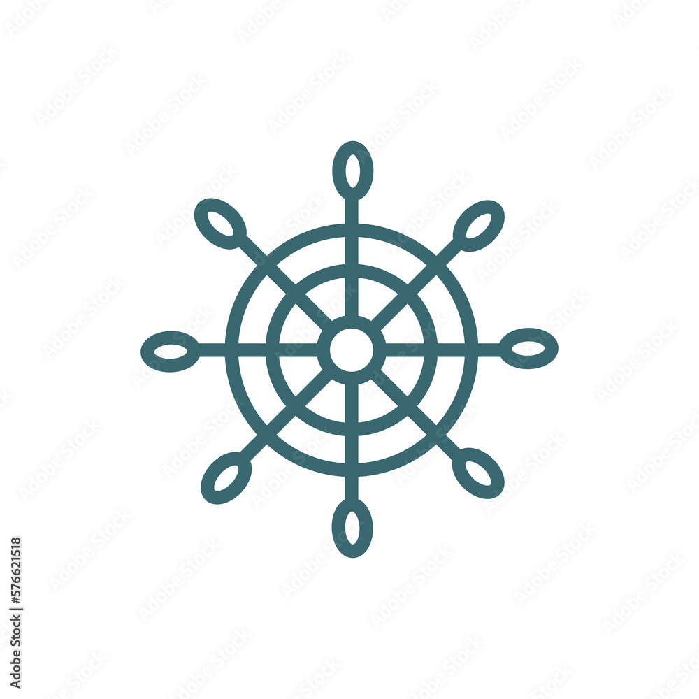 rudder icon. Thin line rudder icon from travel and trip collection ...