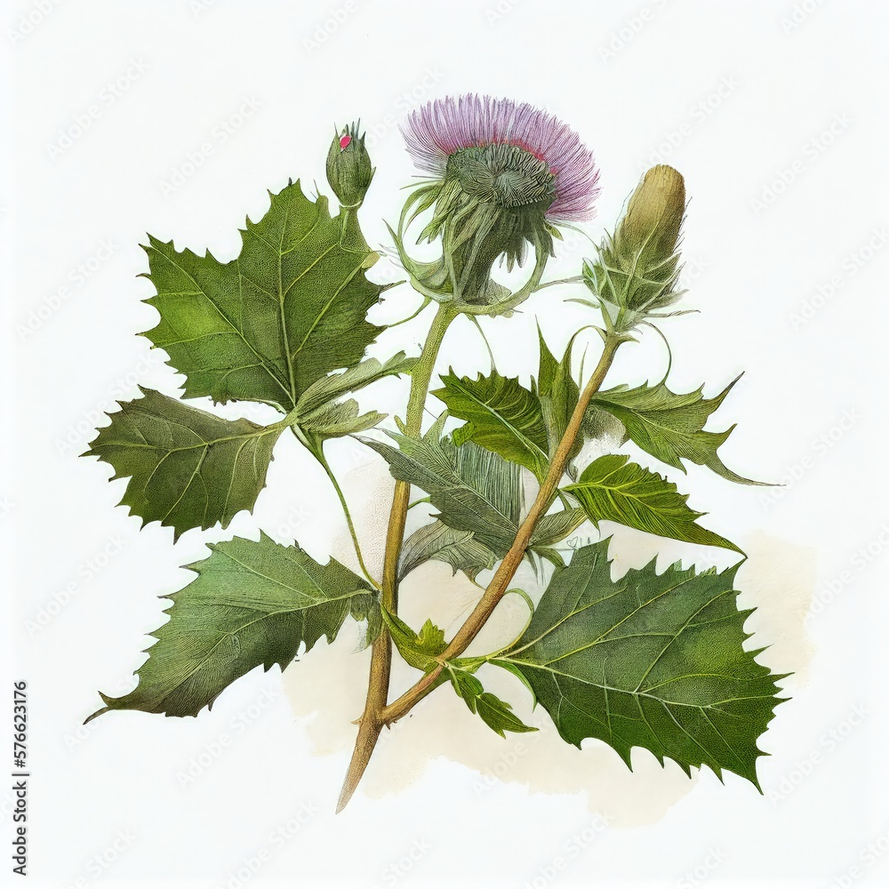 Burdock Botanical Drawing