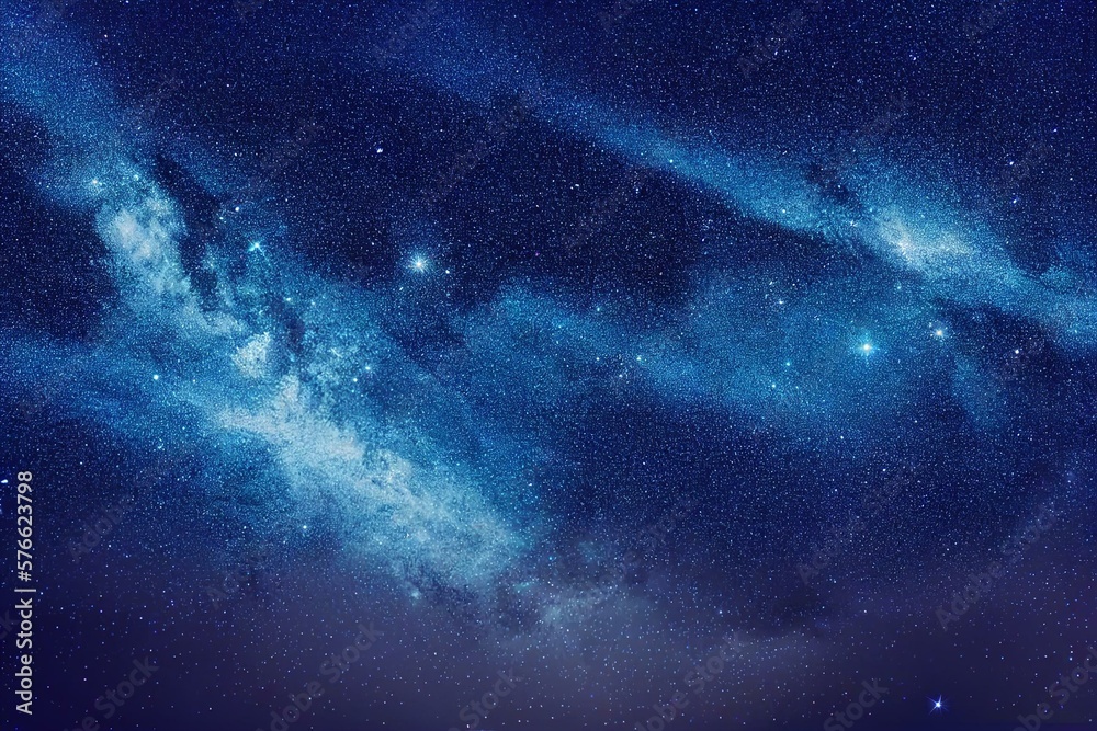 Sky stars, starry night dark blue background with starlight sparkles ...