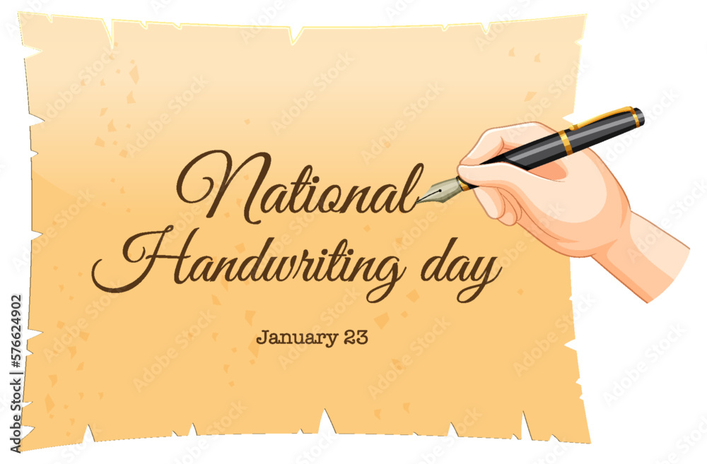 Poster National Handwriting Day Banner Design – Wall Art | UkPosters
