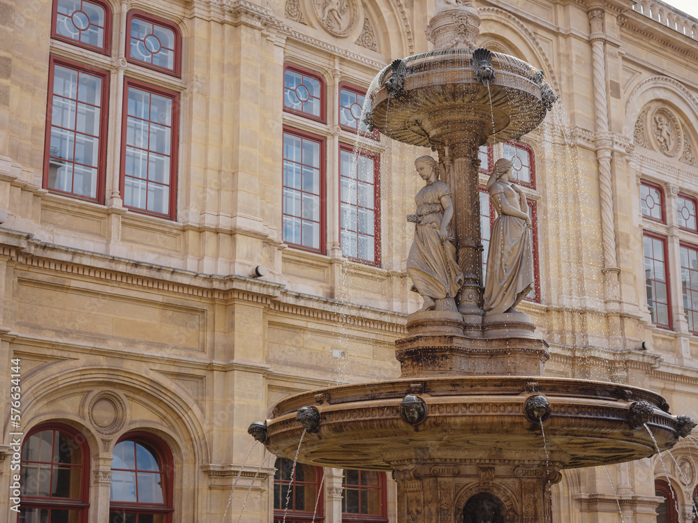 beautiful Opera Fountain mean under the crowning allegory of music ...