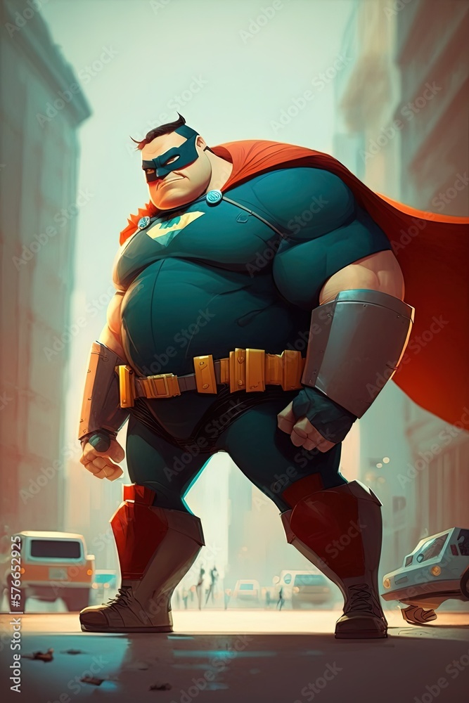 Fantasy cartoon character in Super hero suit. Generative Ai Stock ...