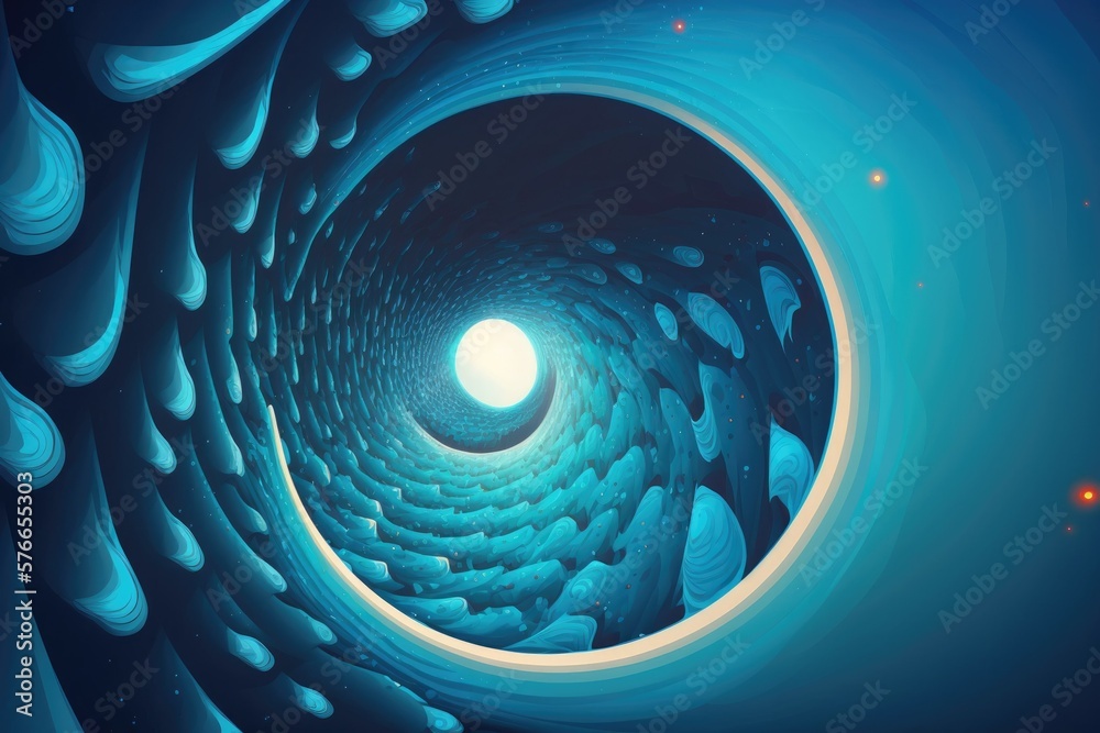 A cosmic wormhole is a theoretical funnel shaped tunnel that can be ...
