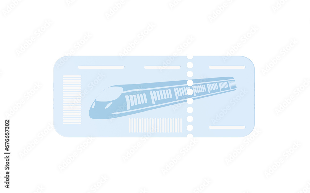 Cartoon railway ticket in the white background, 3d rendering. Stock ...
