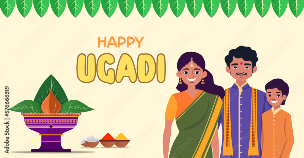 Happy Ugadi Festival, Ugadi celebration in india traditional with ...