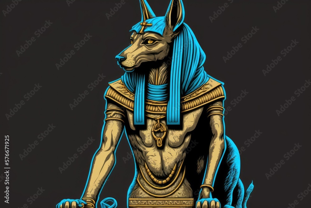 A statue of the ancient Egyptian god Anubis. the practice of ...