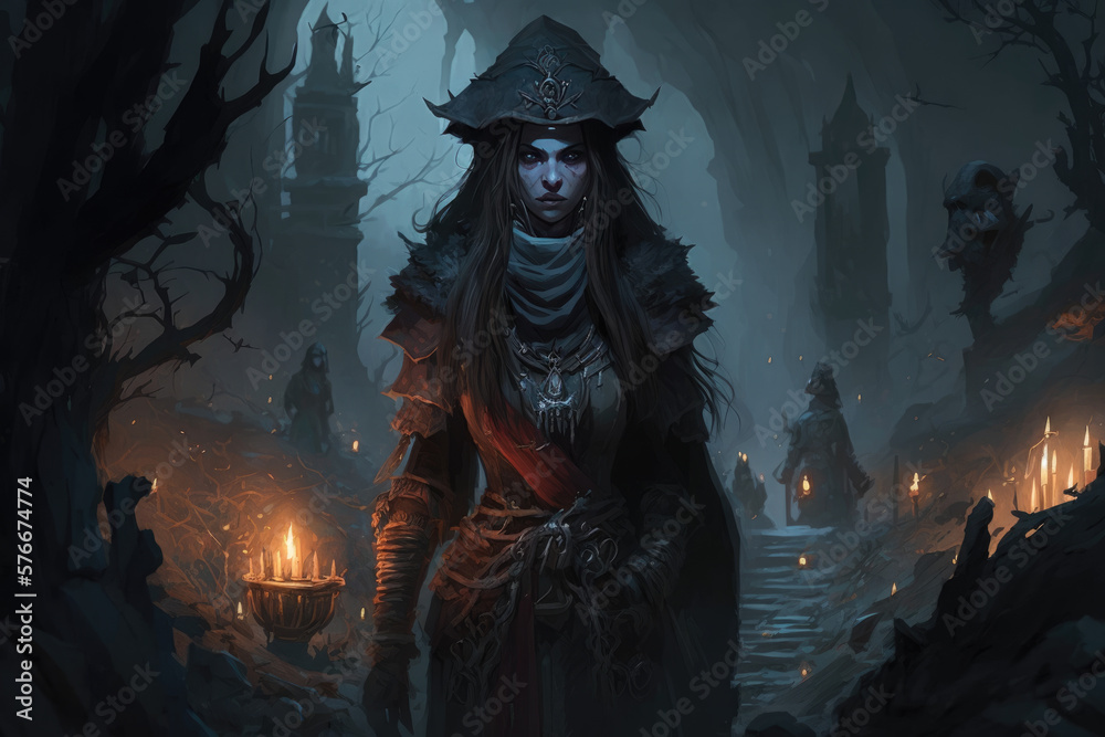 Grim Dark Cartoon RPG Character Stock Illustration | Adobe Stock