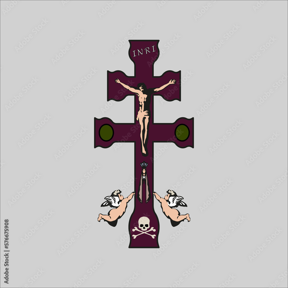 The Cross of Caravaca, also known as the Cross of Lorraine and Cross of ...