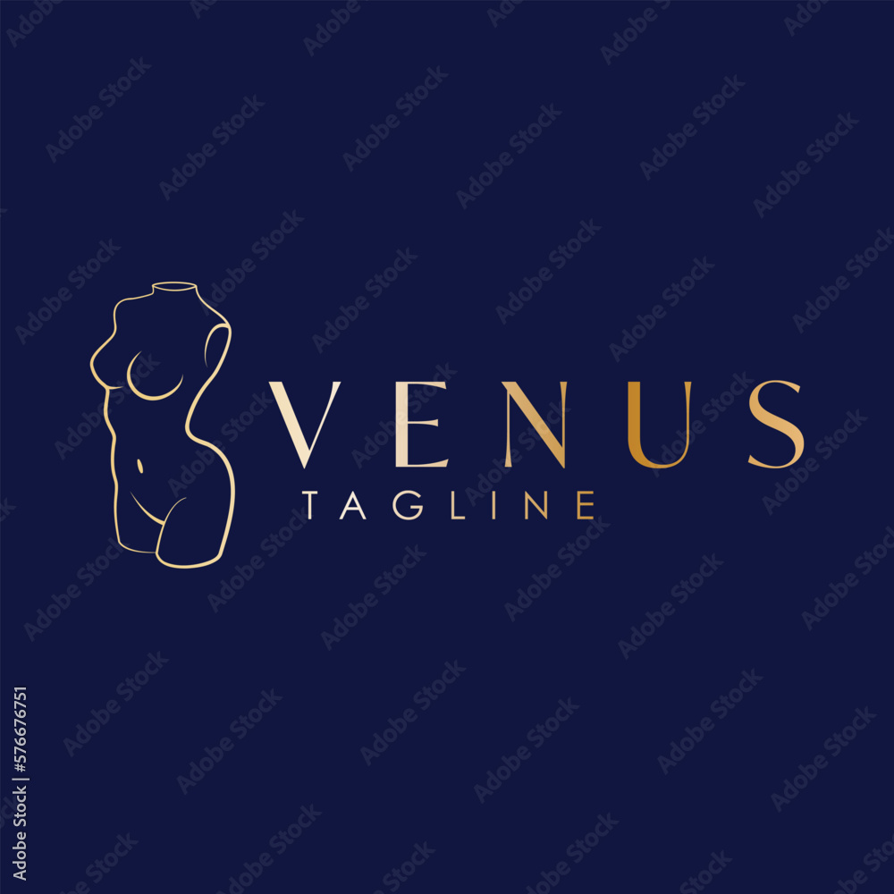 Ancient woman body logo template. Venus logo design. Beauty industry ...
