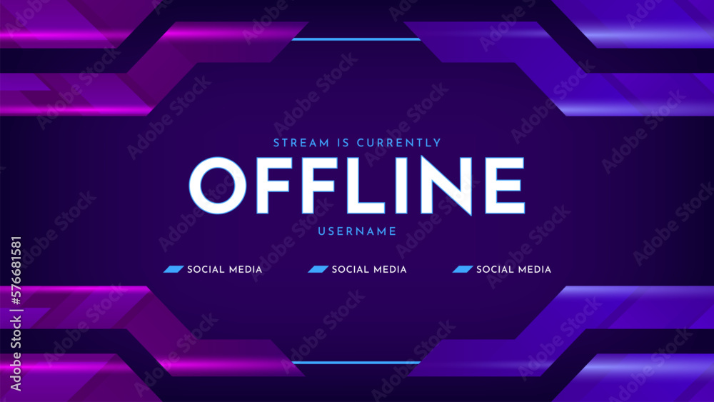 Modern offline stream twitch banner. Screensaver offline streaming ...