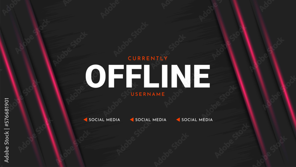 Modern offline stream twitch banner. Screensaver offline streaming ...