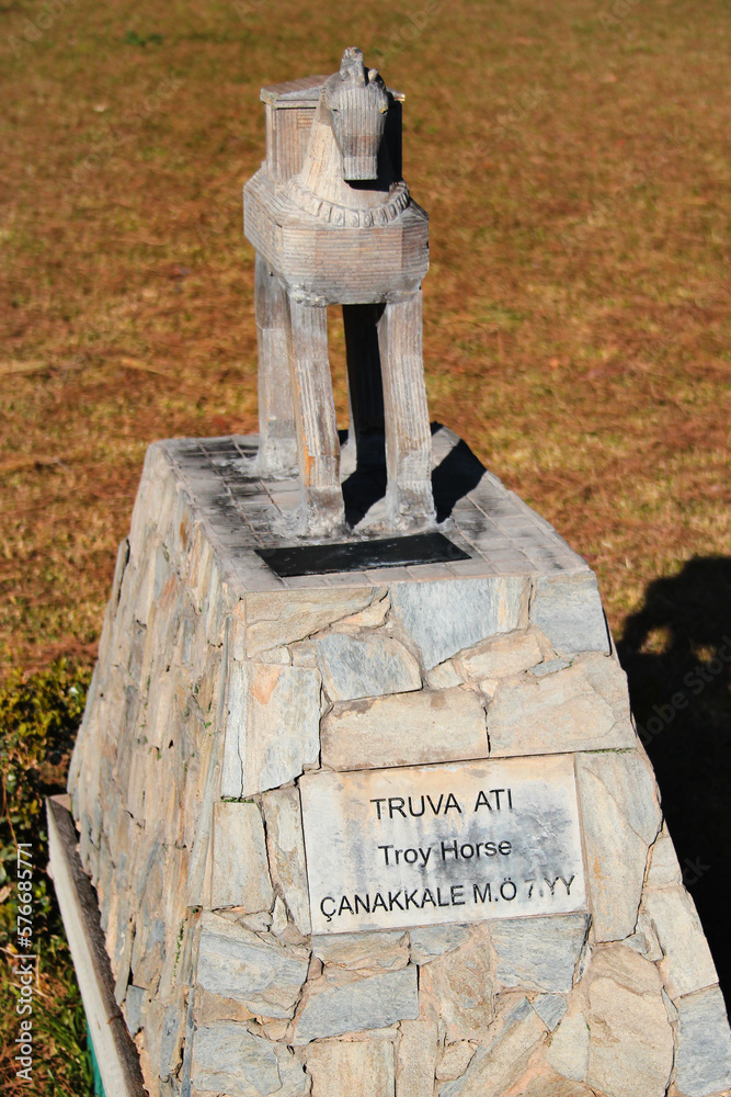 Antalya - Turkey - February 11, 2023: Model of Troyan Horse in ...