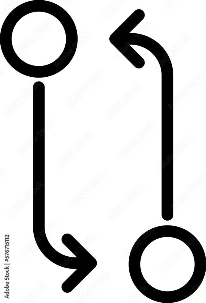 arrow wrong icon. Simple thin line, outline vector of Arrows icons for UI and UX, website or ...