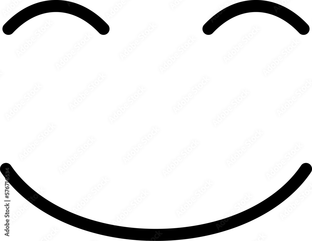 smiling, face, with, smiling, eyes icon. Simple thin line, outline ...