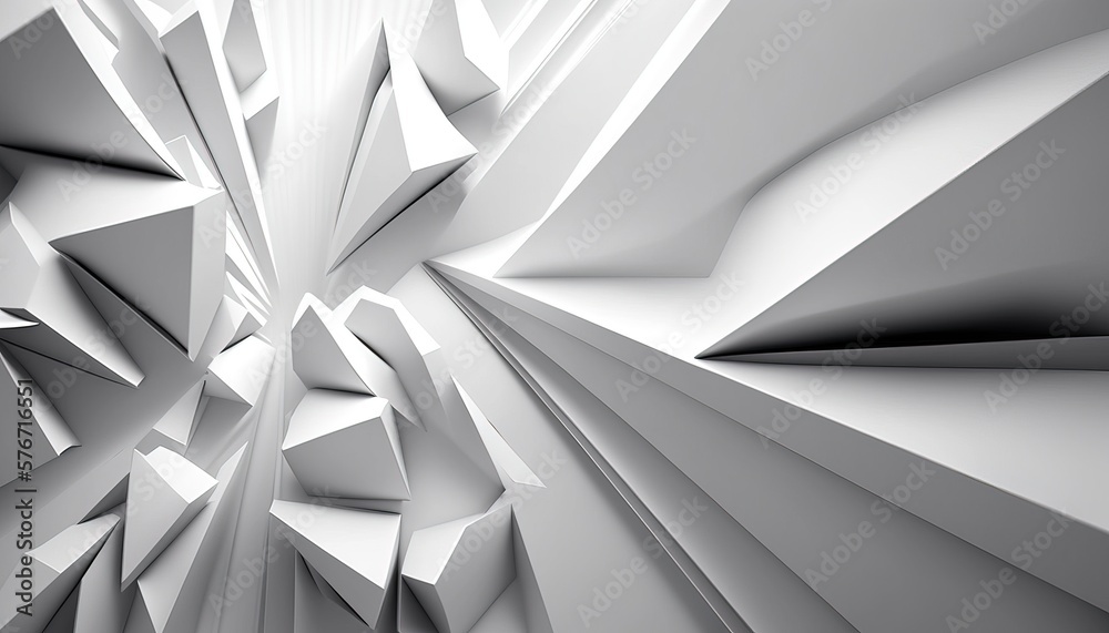 futuristic architecture clean creation object polygon mockup created ...