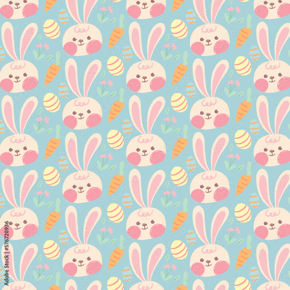 Patrón de fondo de Pascua transparente celeste con huevos de Pascua ...