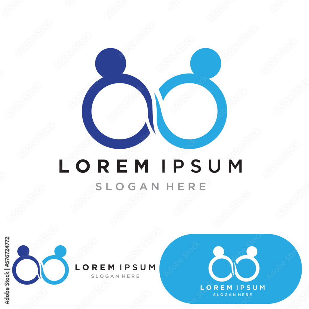 Adoption children logo and symbol health vector Stock Vector | Adobe Stock