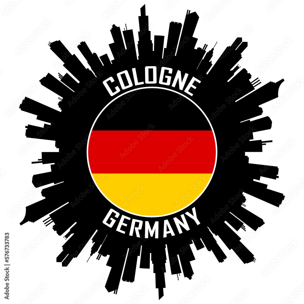 Cologne Germany Flag Skyline Silhouette Cologne Germany Lover Travel ...