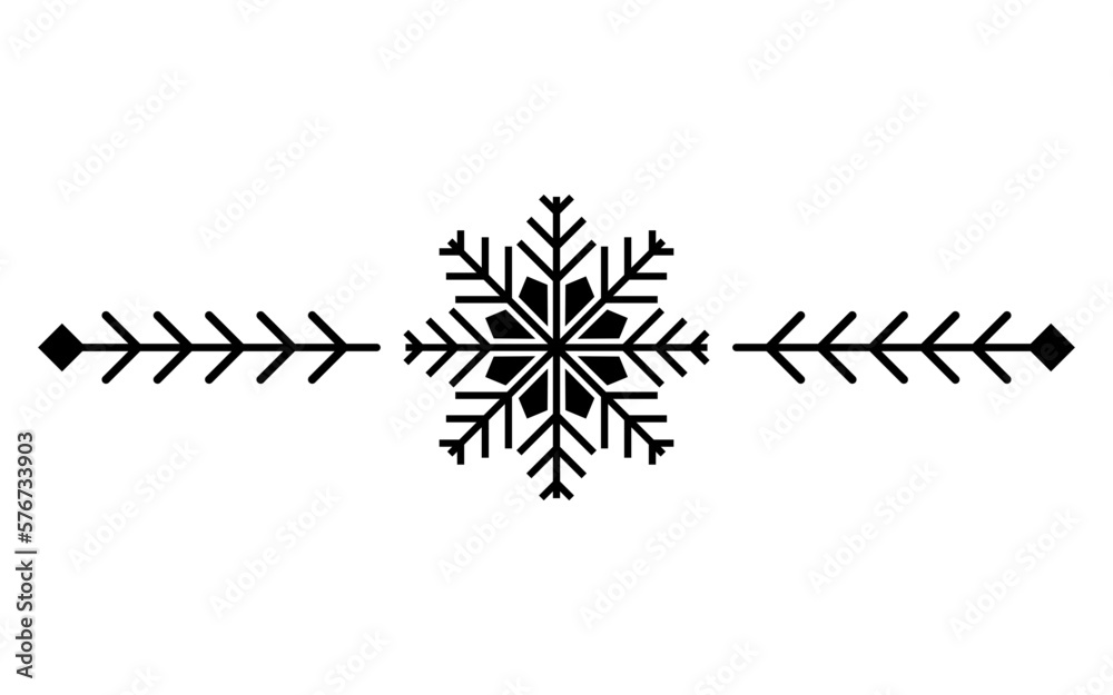 art snowflake divider Stock Vector | Adobe Stock