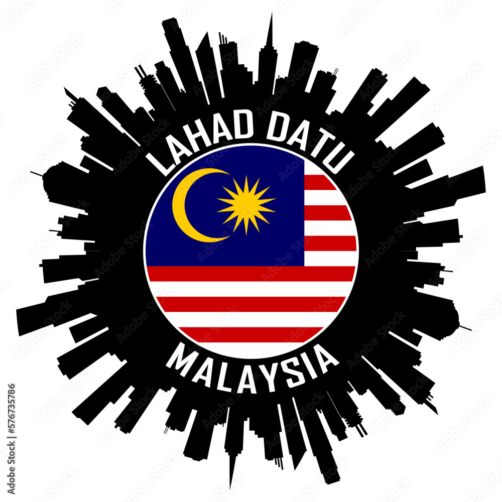 Lahad Datu Malaysia Flag Skyline Silhouette Lahad Datu Malaysia Lover ...