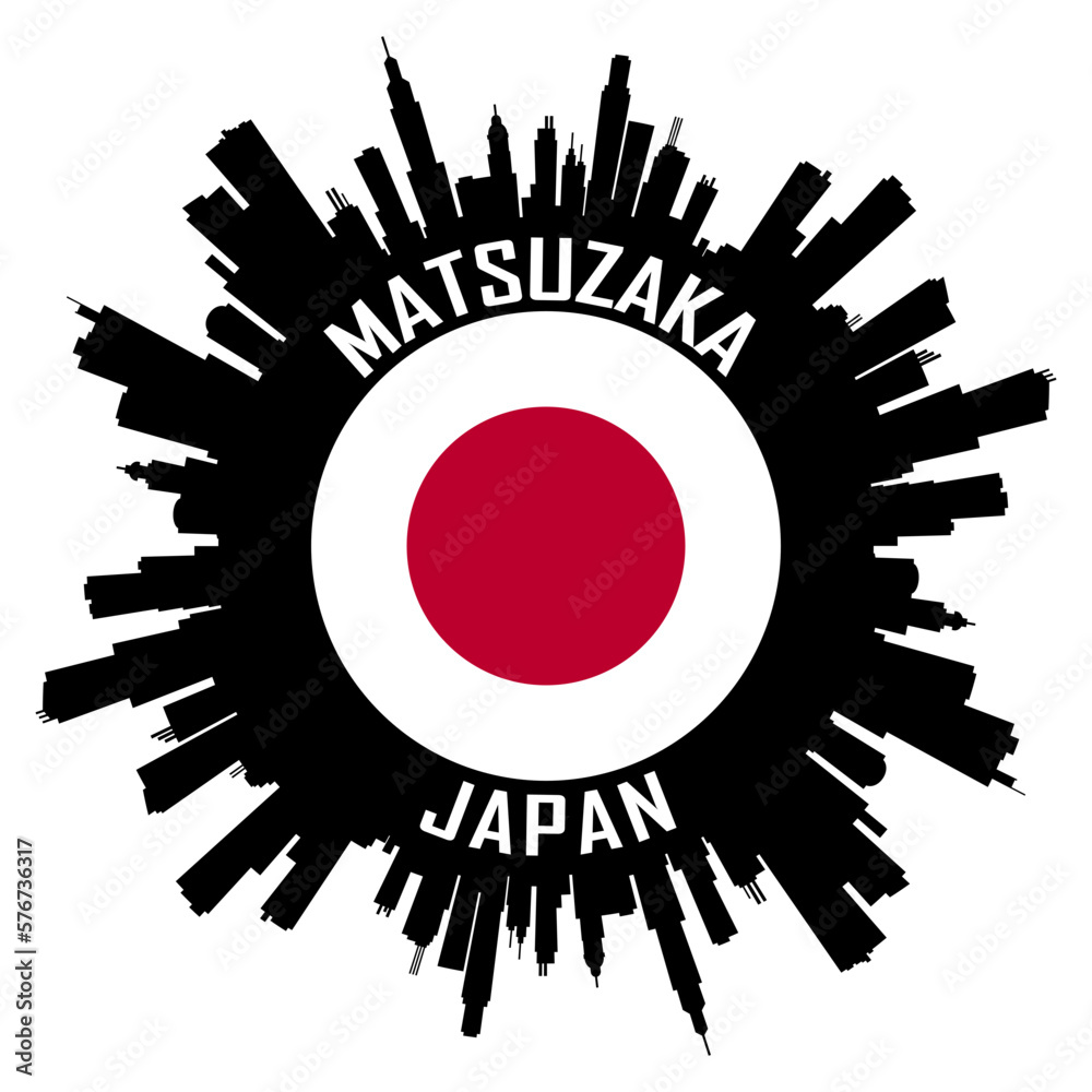 Matsuzaka Japan Flag Skyline Silhouette Matsuzaka Japan Lover Travel ...