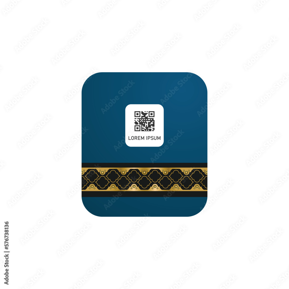 Islamic barcode qr label and tag design Stock Vector | Adobe Stock