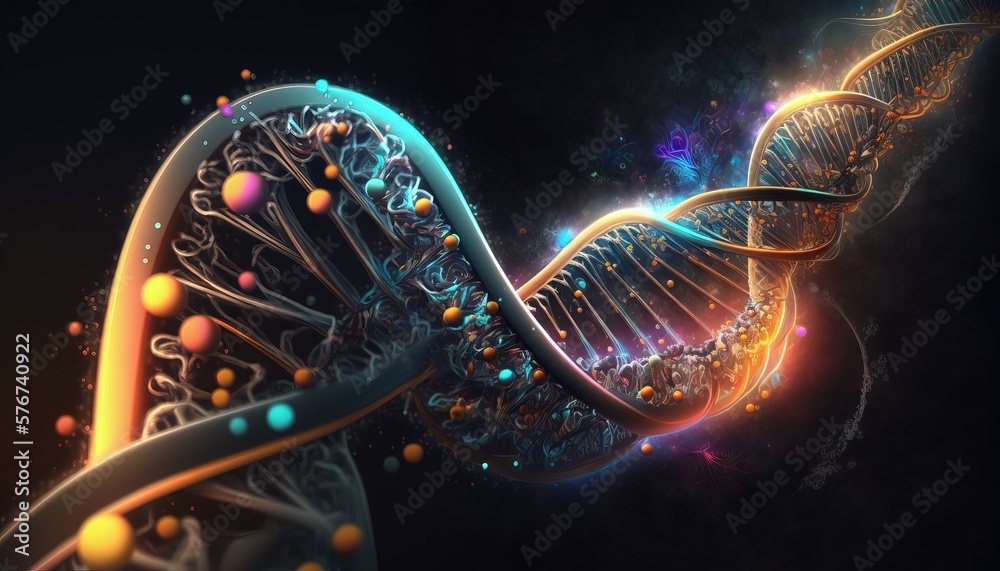 Shiny DNA medicine blockchain metaverse nft crypto Datastream flow ...