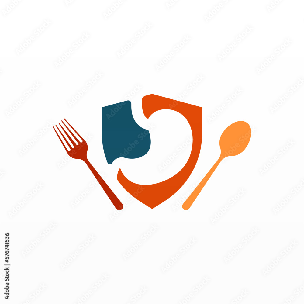 Healthy food logo template. Natural meal logo design. Diet food logo ...