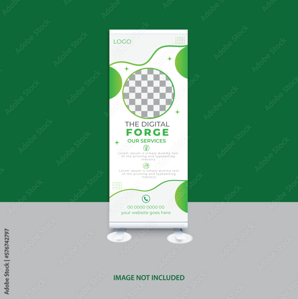 Vector roll up banner design for business promotion Stock Vector ...