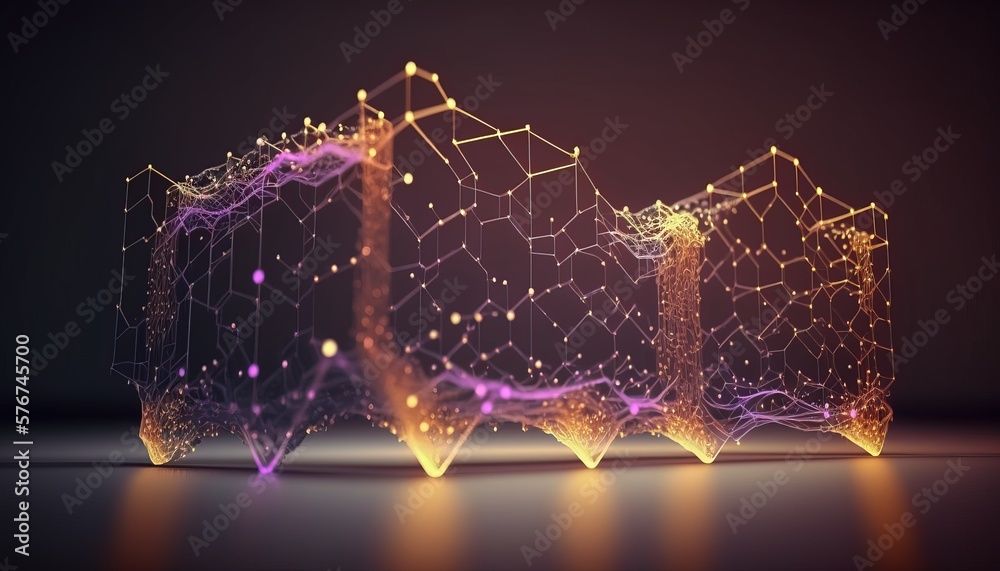 Shiny blockchain metaverse nft crypto Datastream flow background ...