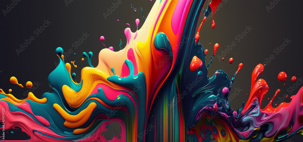 Bright Paint Splatter Background