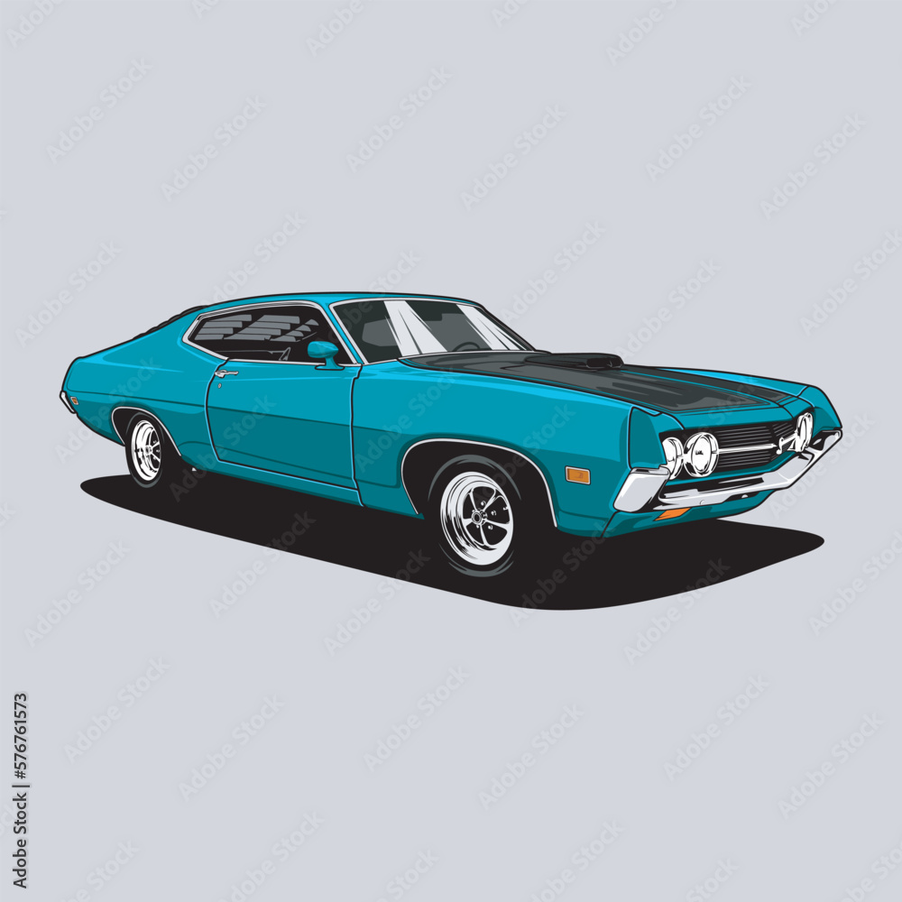 Perspective view car vector illustration for conceptual design Stock ...