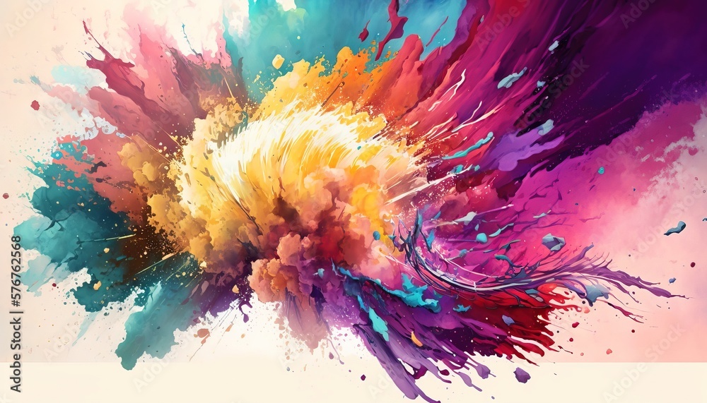 abstract watercolor explosion, vibrant colour background wallpaper ...