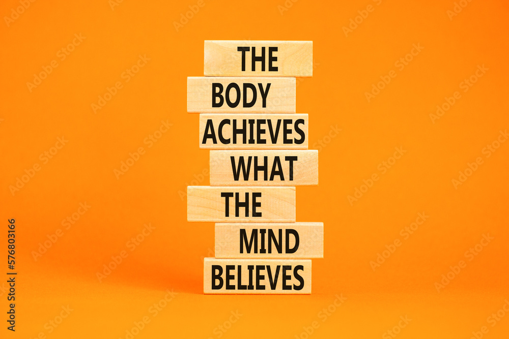 Mind and body symbol. Concept words The body achieves what the mind ...