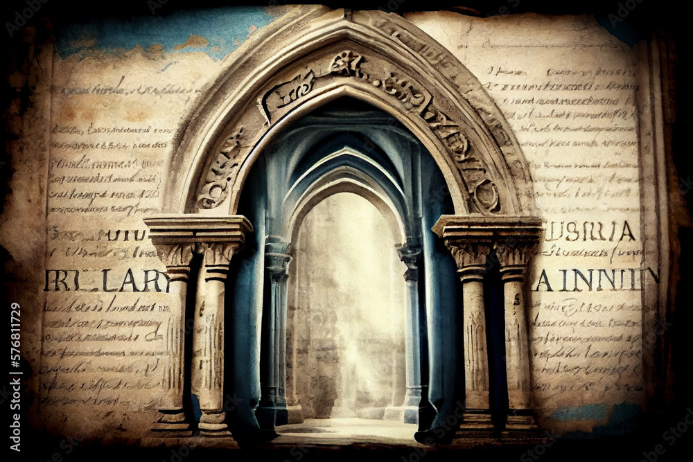 Fountain pen on an antique handwritten letter. Vintage nib pen and ...