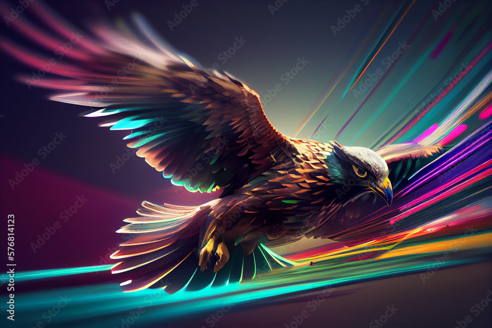 Beautiful abstract falcon background. Generative AI technology. Stock ...