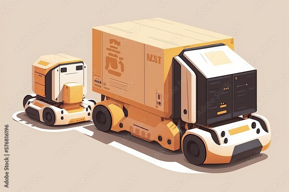With the help of an automated guided vehicle (AGV) and a robotic arm ...