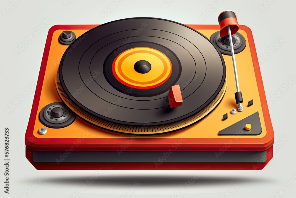 Vinyl record player used by disc jockeys. Turntable for playing records ...