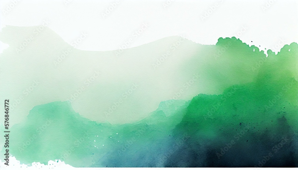 A modern and minimalist watercolor background with a gradient of blues ...