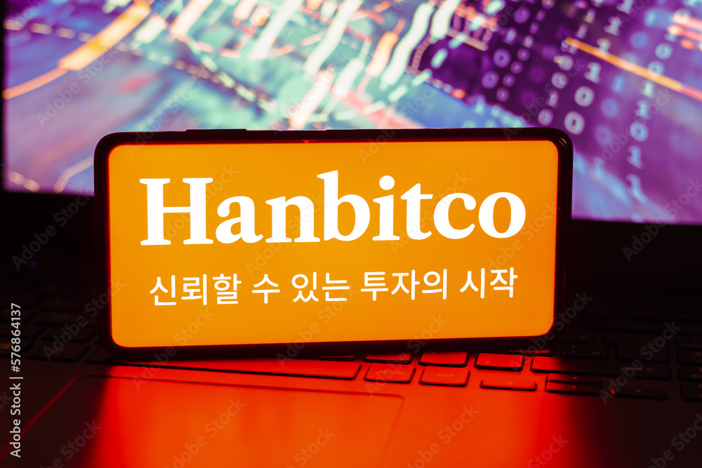 March 1, 2023, Brazil. In this photo illustration, the Hanbitco logo ...