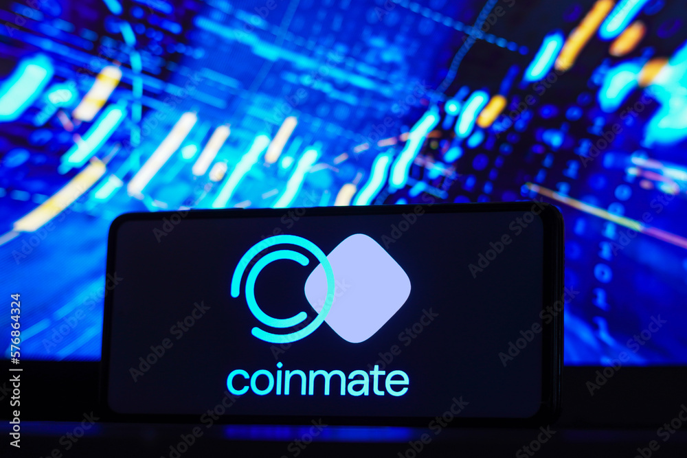 March 1, 2023, Brazil. In this photo illustration, the Coinmate logo ...