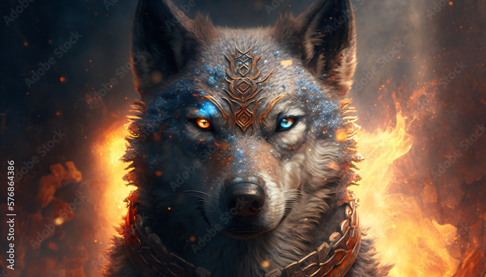 Ilustrace „Garm the blood-stained guardian of Hel's gate - hell dog ...