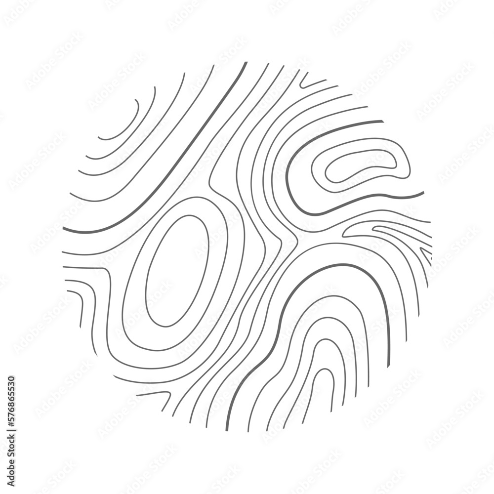 Round shape with topographic or wooden texture. Hand drawn terrain ...