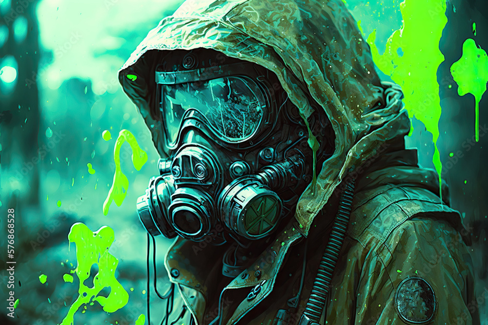 Acid rain, concept of pH levels and Pollution, created with Generative ...