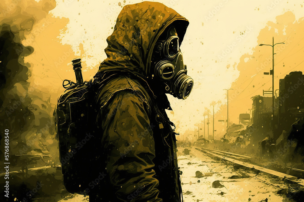 Acid rain, concept of pH levels and Pollution, created with Generative ...