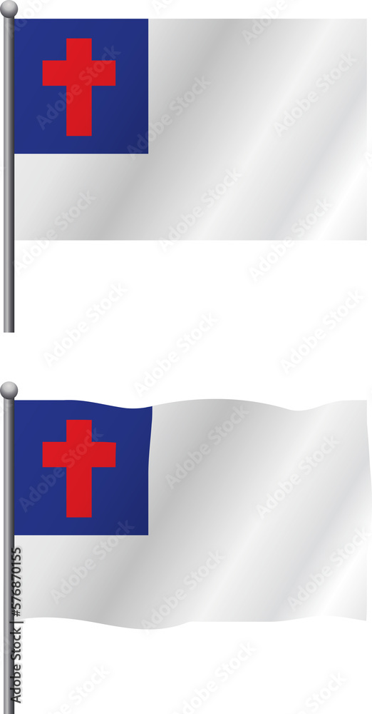 Christian Flag Illustration Isolated on Transparent Background ...