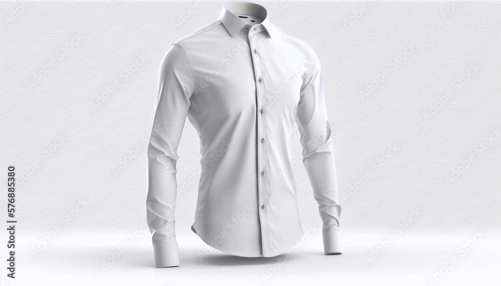 Formal 3d rendered realistic shirt with buttons for Man, vector ...