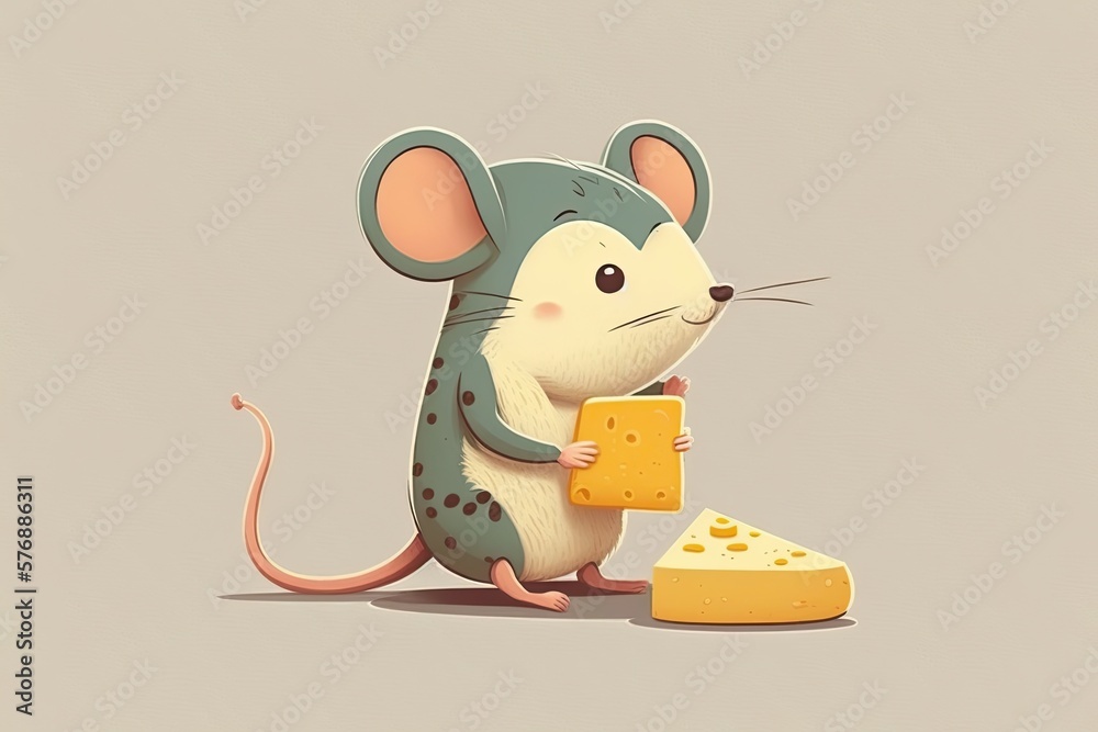 Pet rat eating cheese against a neutral background. What a cute little ...