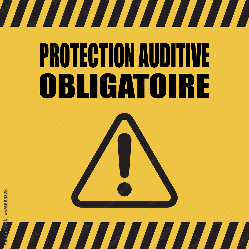Logo protection auditive obligatoire. Stock Vector | Adobe Stock