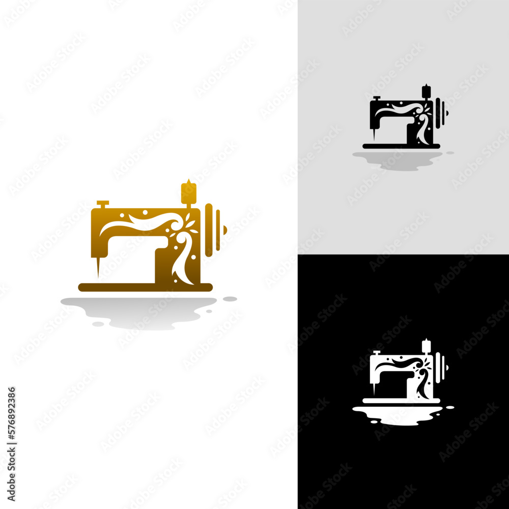 Sewing machine logo with a more modern look, the logo is ready to use ...